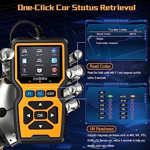 ZM201 Professional OBD2 Scanner Diagnostic Tool, Enhanced Check Engine ...