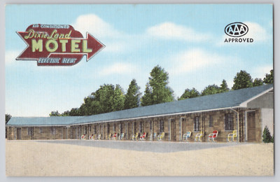 Postcard CHATTANOOGA, Tennessee "DIXIE LAND MOTEL" Highway 27 Roadside ...