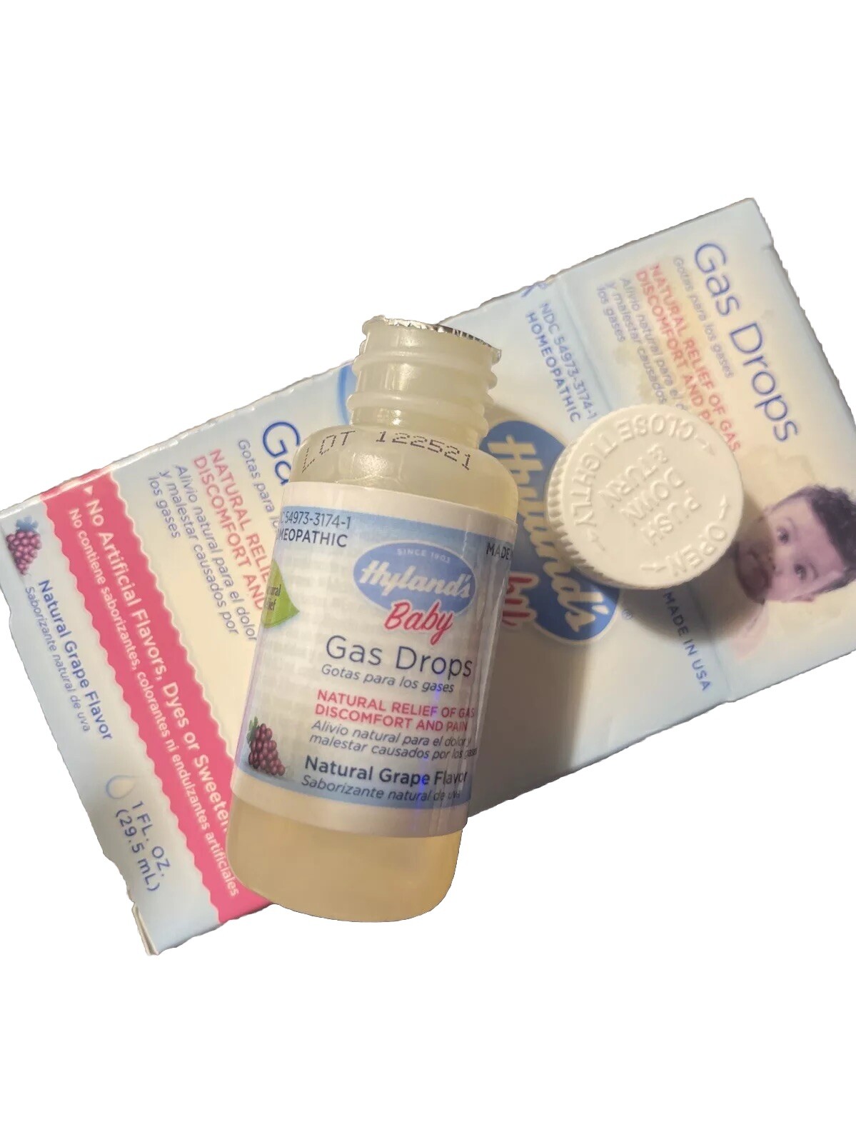 2 Hyland's Baby Gas Drops Natural Grape Flavor 1 Oz for sale online | eBay