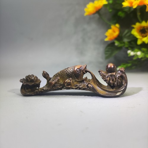 copper sculpture chinese feng shui copper statue wealth fortune lotus ...