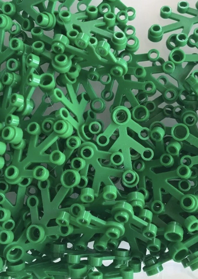 Lego 50 Green Plant Leaves 4x3 Bulk Limb (50 Small Tree Leaf Parts ...