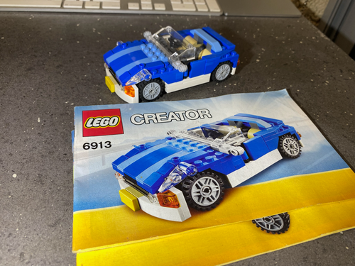 Lego Creator 6913 Blue Roadster Car Complete Great Gift Display Piece ...