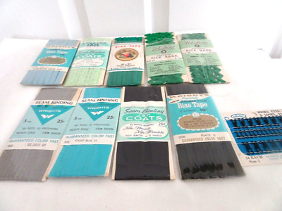 Vintage Sewing Trim Lot Seam Binding Bias Tape Rick-Rack Lace Middy ...