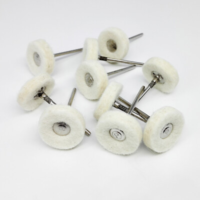 10 Pcs Dental Wheel Wool Felt Disc Polishing Brush Buffing Pads Burs ...