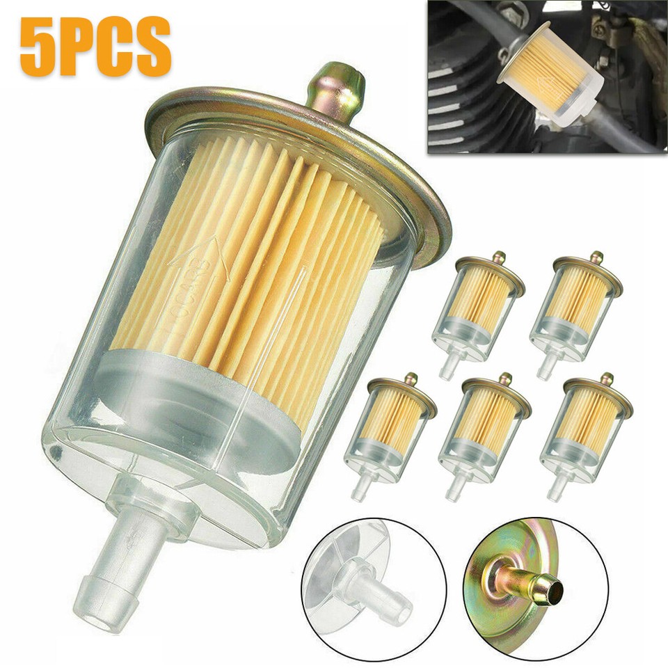 5Pc High Performance Universal 5/16" Fuel Filter Industrial Inline Gas ...