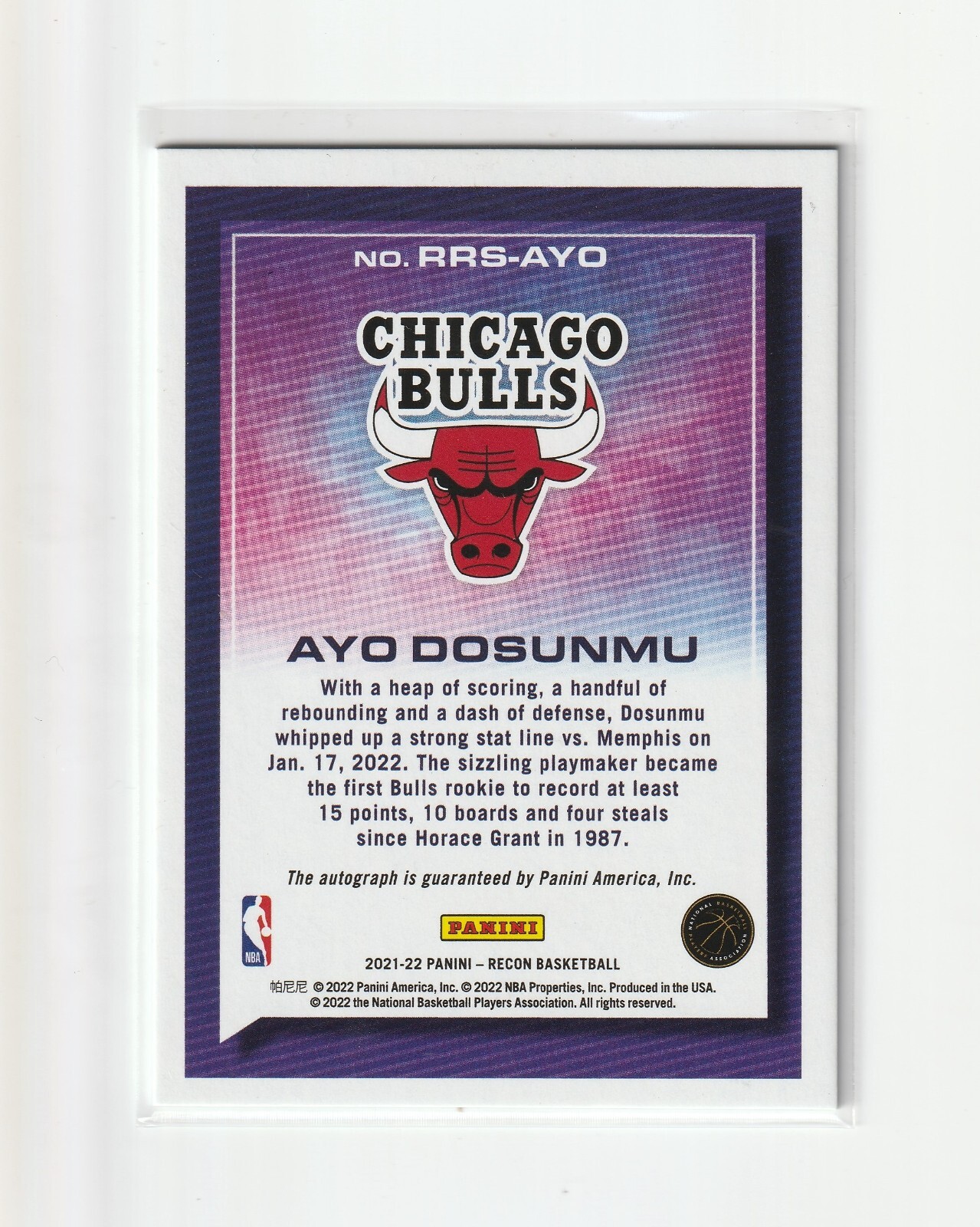 2021-22 Recon Ayo Dosunmu Auto RC #RRS-AYO | eBay Australia