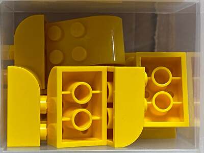 LEGO Parts - Yellow Slope, Curved 3 x 2 x 1 with 4 Studs - No 6215 ...