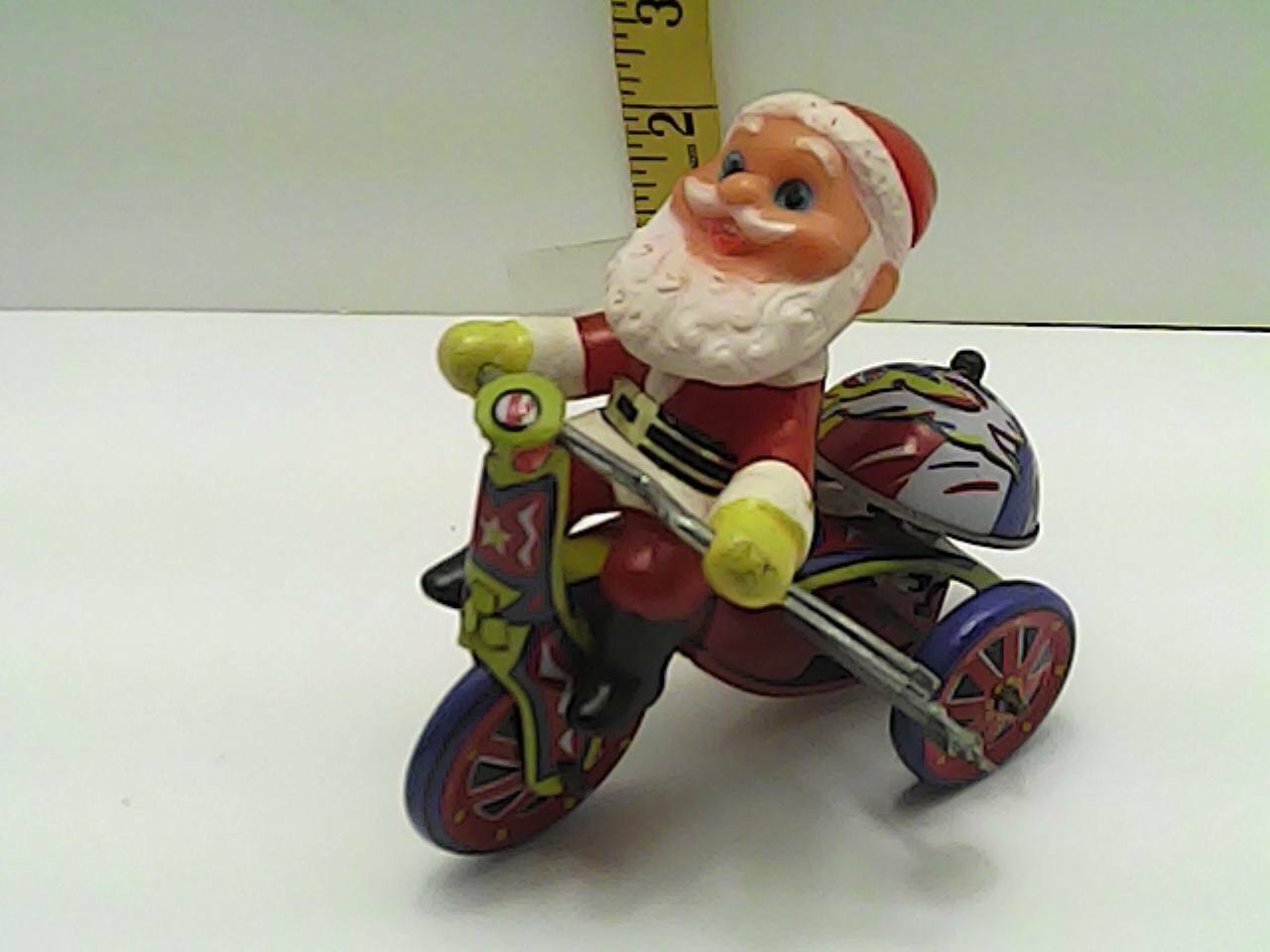 Vintage Wind-Up Santa Claus on Bicycle | eBay