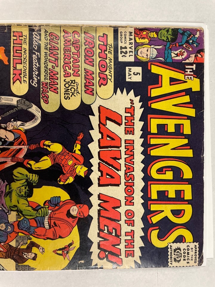 Marvel Comics THE AVENGERS #5 (1964 MARVEL SILVER AGE!) 1st LAVA MEN ...