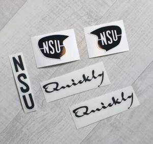 NSU Quickly N S Urquickly * Aufkleber SET * Sticker Logo Abziehbilder * SCHWARZ | eBay