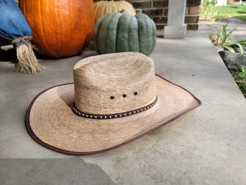 Resistol Genuine Mexican Palm Leaf Cowboy Western Straw Hat 7 | eBay