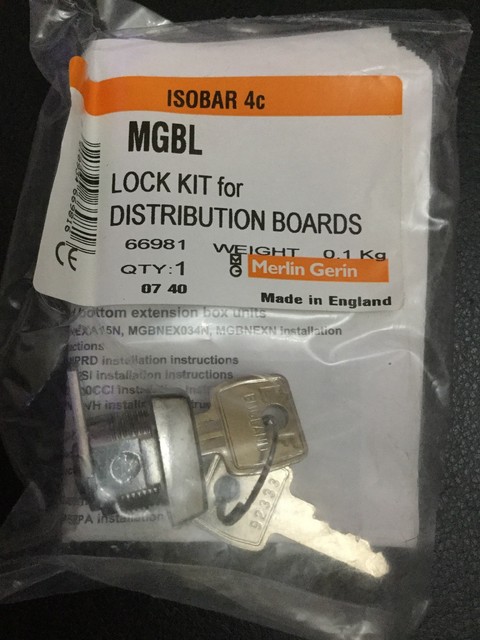 Merlin GERIN MGBL Distboard Lock Kit in Original 2 Keys Schneider for ...