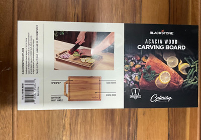 Blackstone Acacia Wood Carving Board 12”X 18”X 1” With Juice Groove And ...
