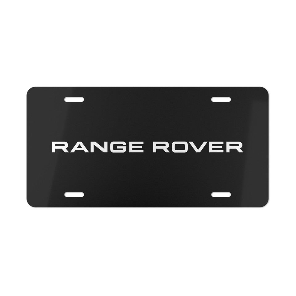 Range Rover, License Plate Auto Car Tag Metal Aluminum (Black ...