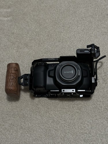 Black Magic Pocket Cinema Camera 4K Bundle: Small Rig Cage, Wooden ...