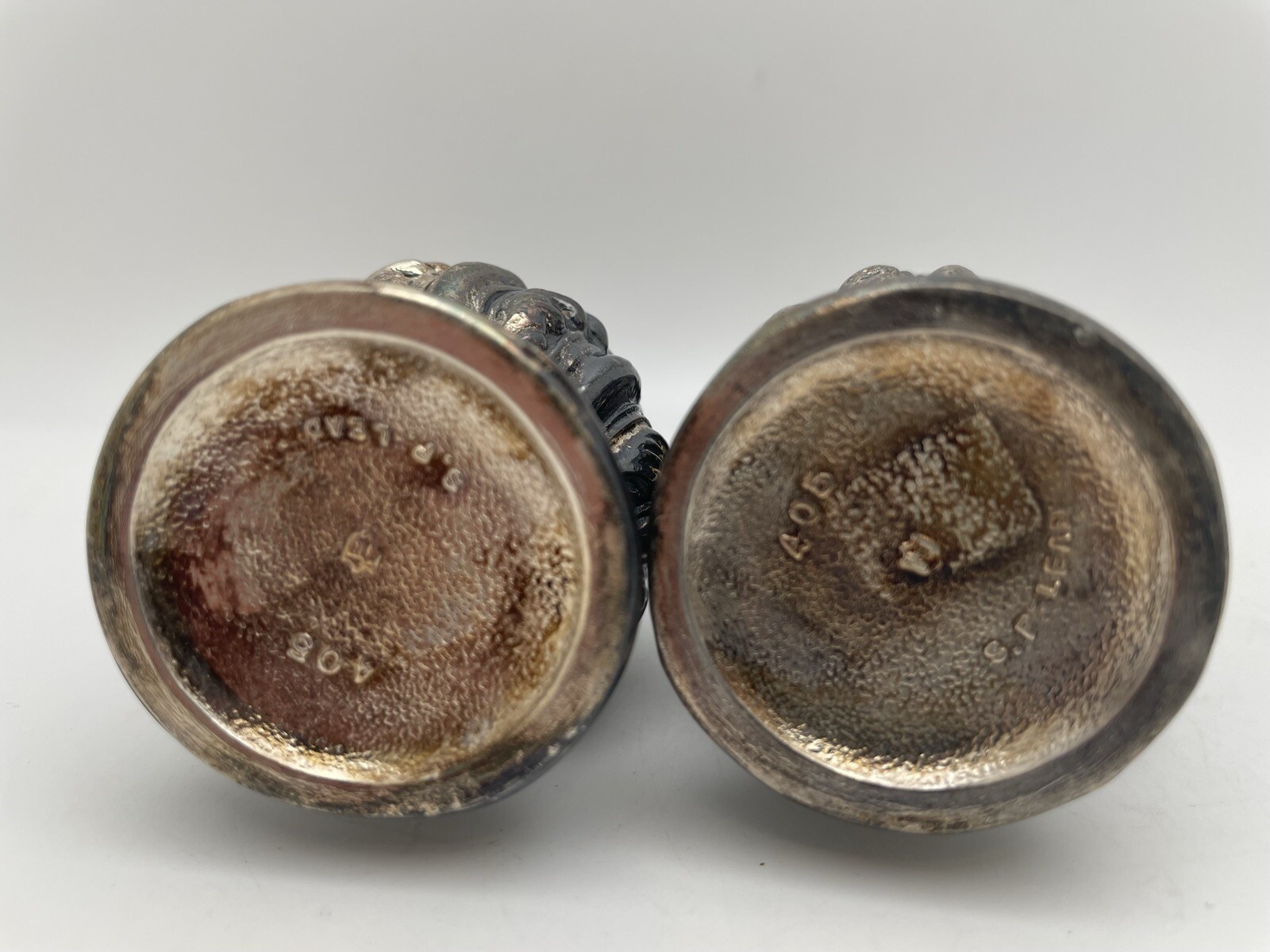 Silver Plate S.P. Lead 405 Salt & Pepper Shakers Box 7 21 | eBay