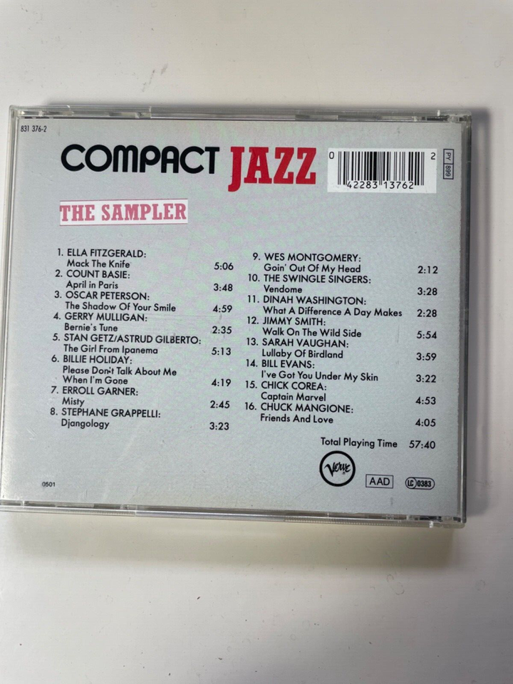 Compact Jazz Sampler by Various Artists CD 1990 Verve VG | eBay