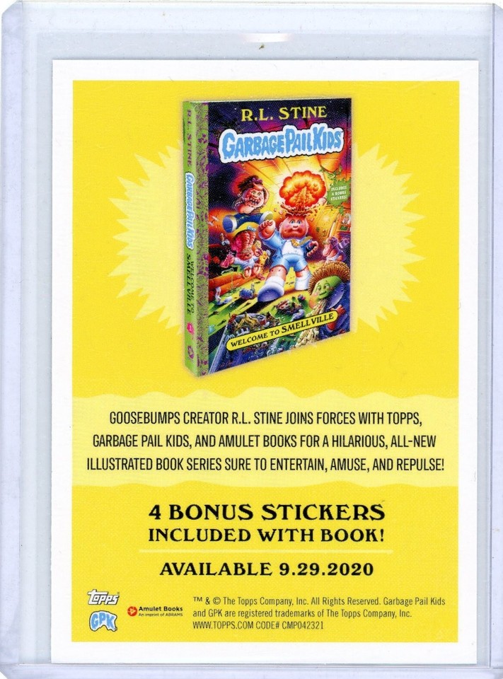 JOE SIMKO 2020 GARBAGE PAIL KIDS GPK "R.L. SLIME" Autograph AUTO PROMO ...