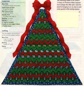 Trim The Tree Quilt Pattern Pieced/Paper Pieced MS | eBay