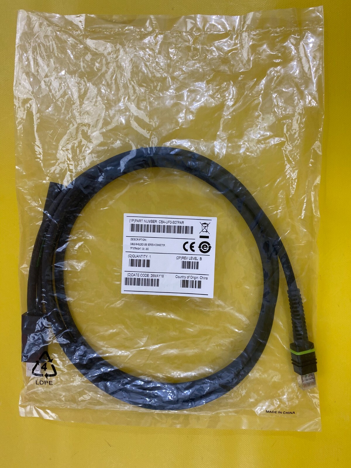 OEM CBA-UF0-S07PAR CABLE - SHIELDED USB 7FT -30C for Symbol LI3608 ...