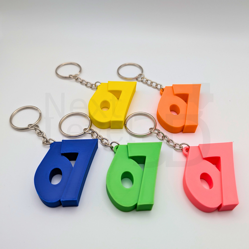 67 Meme Keychain – Quirky Funny Gift, Viral Internet Key Ring, 3D ...