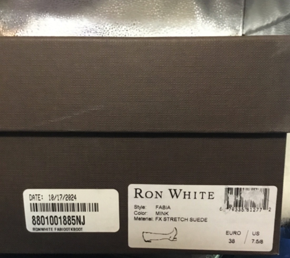 NIB Ron White Mink Color Stretch Faux Suede Fabia Style Boots EURO 38 ...