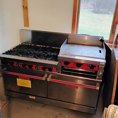 Vulcan VG260 6-Burner Restaurant Range with 24" Raised Griddle/Broiler ...