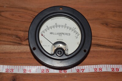 VINTAGE STEAMPUNK PANEL METER - WESTON 0-1.5 MILLIAMPERES DC | eBay