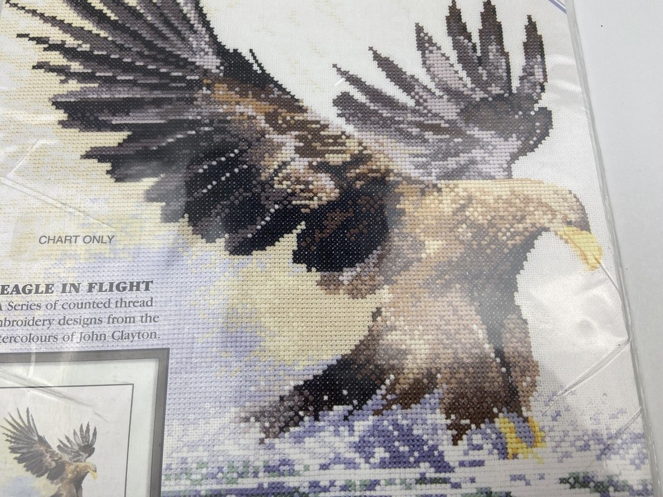 Heritage Stitchcraft Flights Of Fancy Eagle Cross Stitch Pattern | eBay