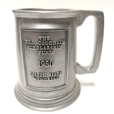 VINTAGE 1980 scholarship fund joseph sisti Memorial BEER MUG STEIN 4 3/ ...