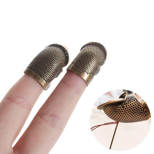 DIY Crafts Vintage Gold Antique Ring Metal Finger Protector Needle ...
