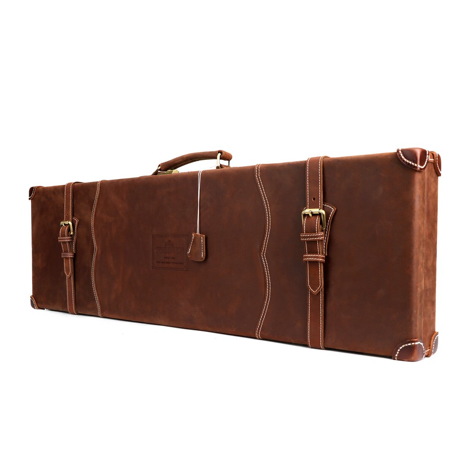 TOURBON Vintage Leather Takedown Shotgun Storage fit 28-32inch Barrel ...