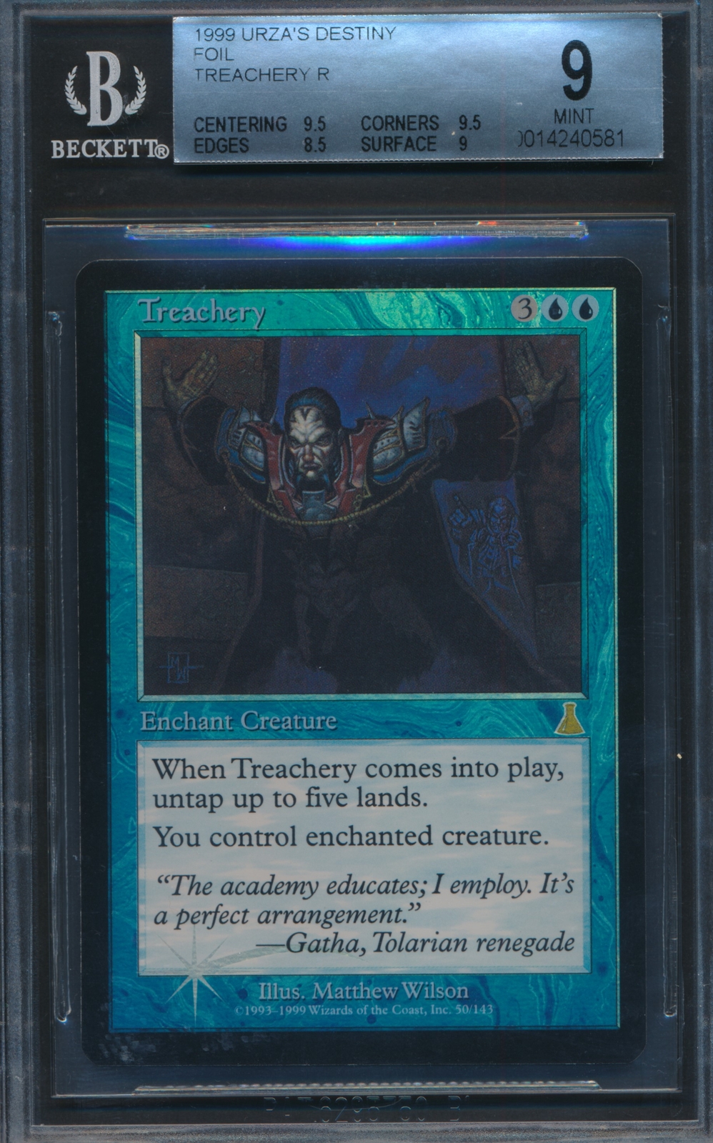 Urza's Destiny Treachery BGS 9 Graded Magic MTG FOIL (0581) | eBay