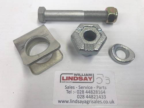 Krone KW Grass Silage Hay Tedder Kicker Tine Holder Bolt Clamp Fixing ...