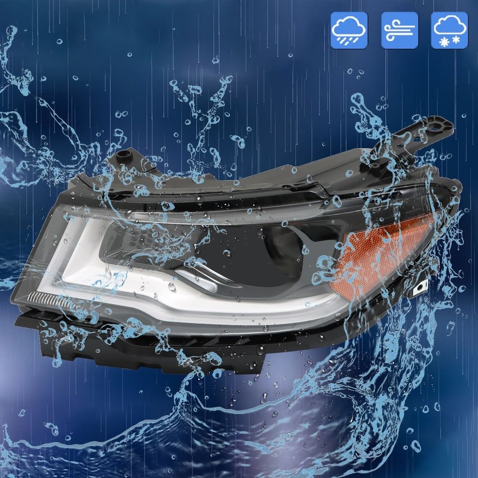 Headlamps Black For Jeep Compass 2017-2021 HID/Xenon LED DRL RH+LH ...