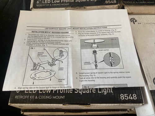 Lot Of 9 New RP Lighting 6" Low Profile Square LED Light 15W 8548BK-90 ...