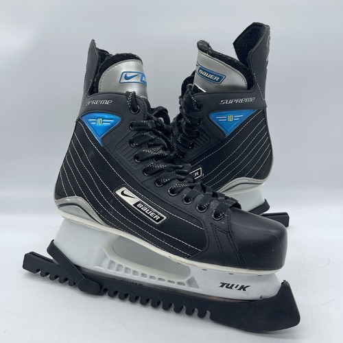 Nike Bauer Supreme Enforcer Size 10 Men's Hockey Ice Skates Shoe Size ...
