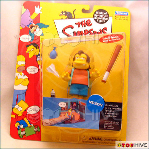 Simpsons Nelson the bully action figure series 3 Playmates interactive ...