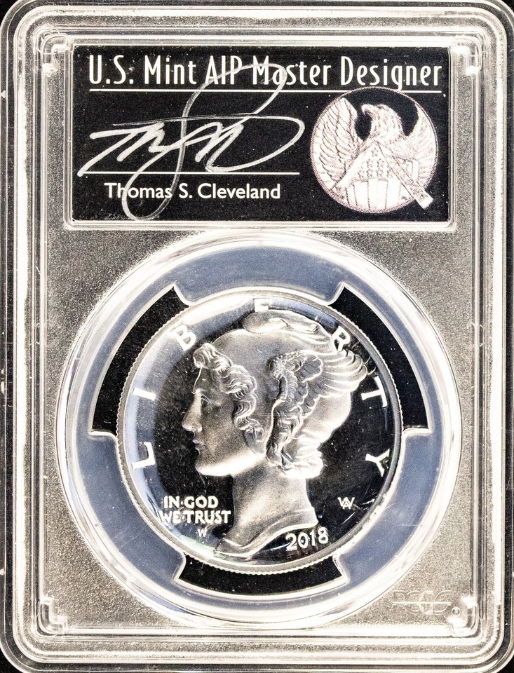 2018 W 1oz Palladium Eagle PCGS PR70DCAM Thomas Cleveland Signed Coin ...
