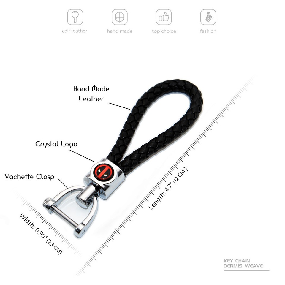 For Pontiac Emblem Key Chain Ring BV Calf Leather Style Gift Decoration ...