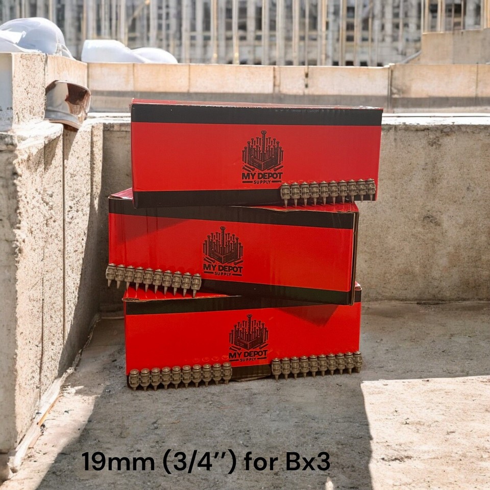 1000x Concrete Nails for Hilti Bx3 (19mm) -Pins For Hilti Bx3 Concrete ...
