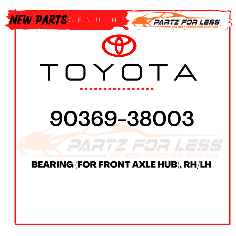 90369-38003 TOYOTA GENUINE BEARING (FOR FRONT AXLE HUB), RH/LH OEM | eBay