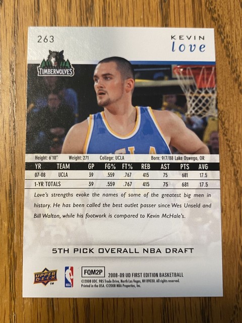 2008-09 Upper Deck - #263 Kevin Love (RC) for sale online | eBay
