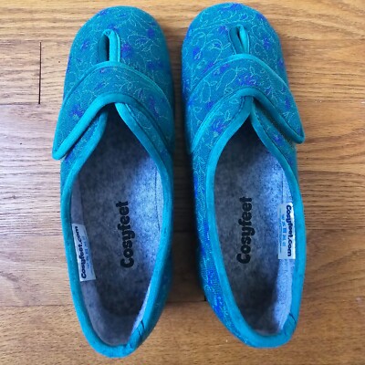 CosyFeet Jade Floral Slippers Diane UK 5 US Women 7 with 6E width ...