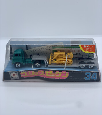 EIDAI GRIP ISUZU LOW LOADER WITH BULLDOZER 1/100 SCALE MADE IN JAPAN ...