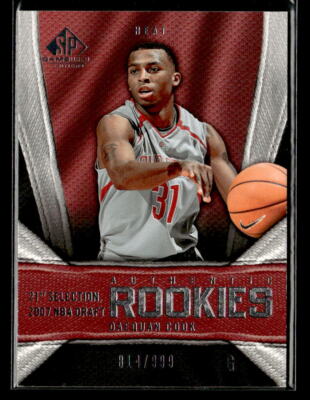 Daequan Cook 2007-08 SP Game Used #161 /999 Miami Heat | eBay