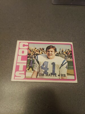1972 Topps Tom Matte #216 Baltimore Colts Football Card | eBay