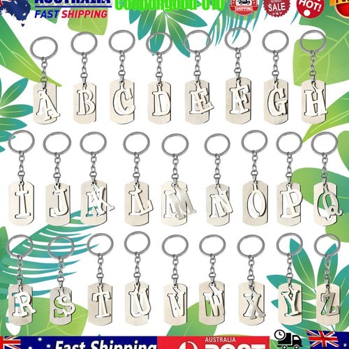 26Pcs Letter A-Z Keychain Alphabet Key Chain for Men Women Charms for ...