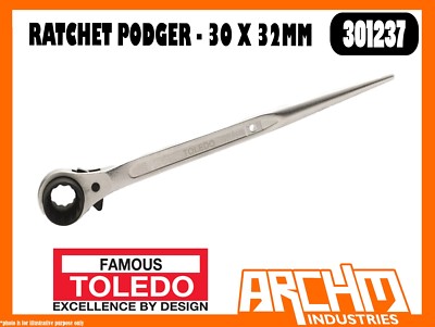 TOLEDO 301237 - RATCHET PODGER - 30 X 32MM - METRIC | eBay Australia