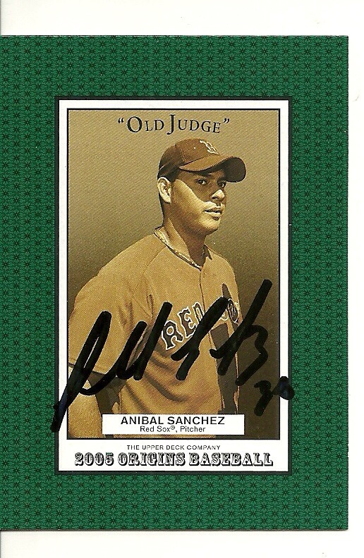 ANIBAL SANCHEZ BOSTON RED SOX SIGNED AUTO 2005 UPPER DECK CARD #204 W ...